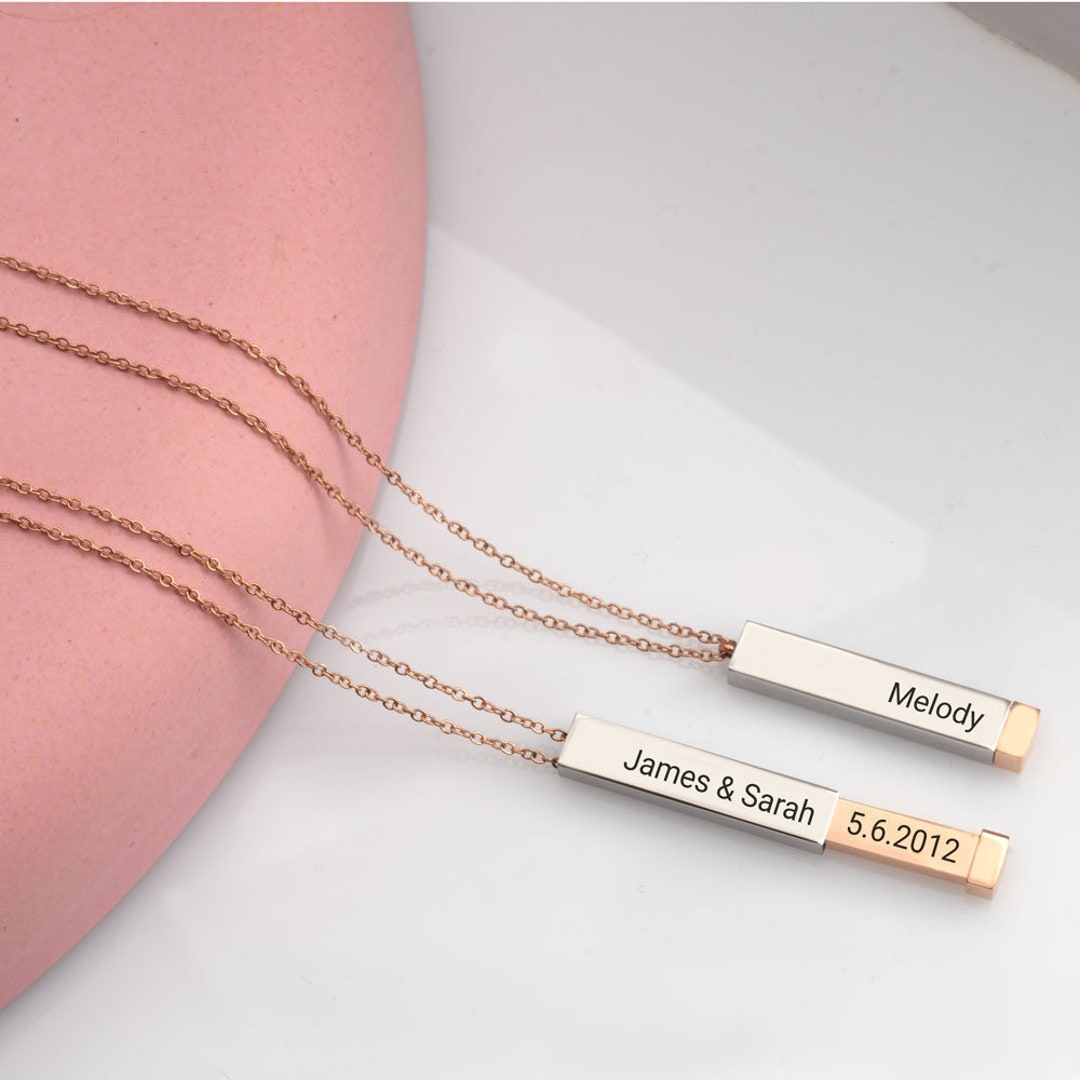 Hidden Message Necklace - 3d Secret Message Necklace - Personalized ...