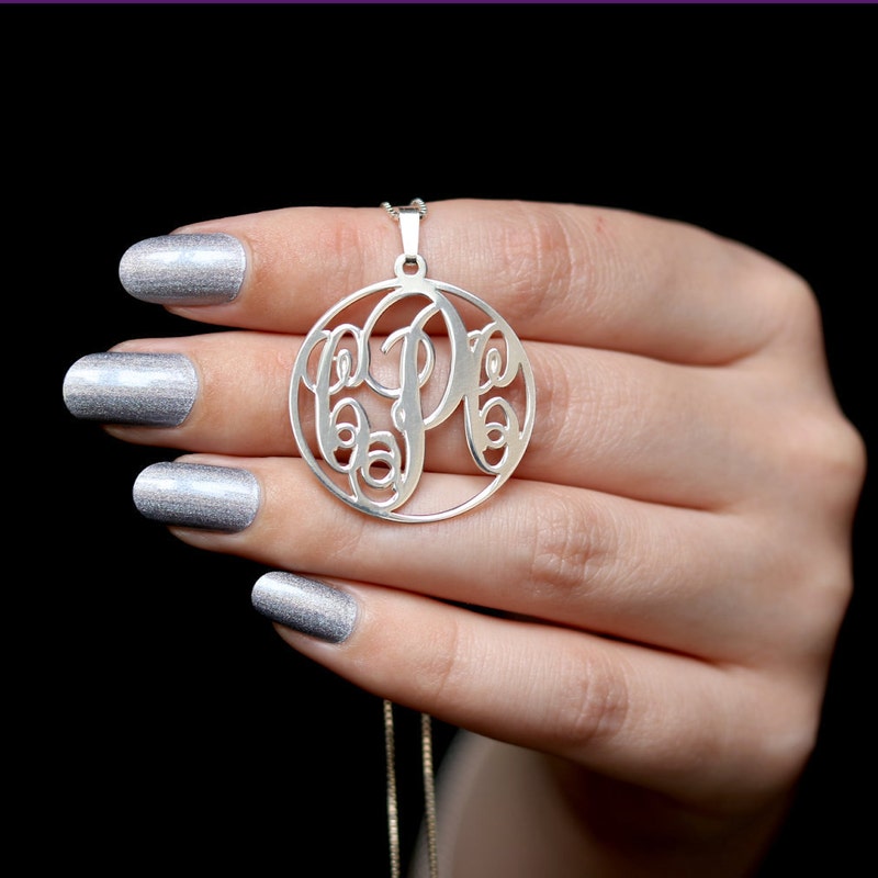 Monogram Necklace - Etsy