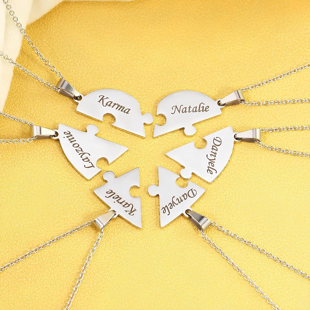 Friendship Necklace: Best Friend Necklaces for 2 3 4 5 6 7, Best ...