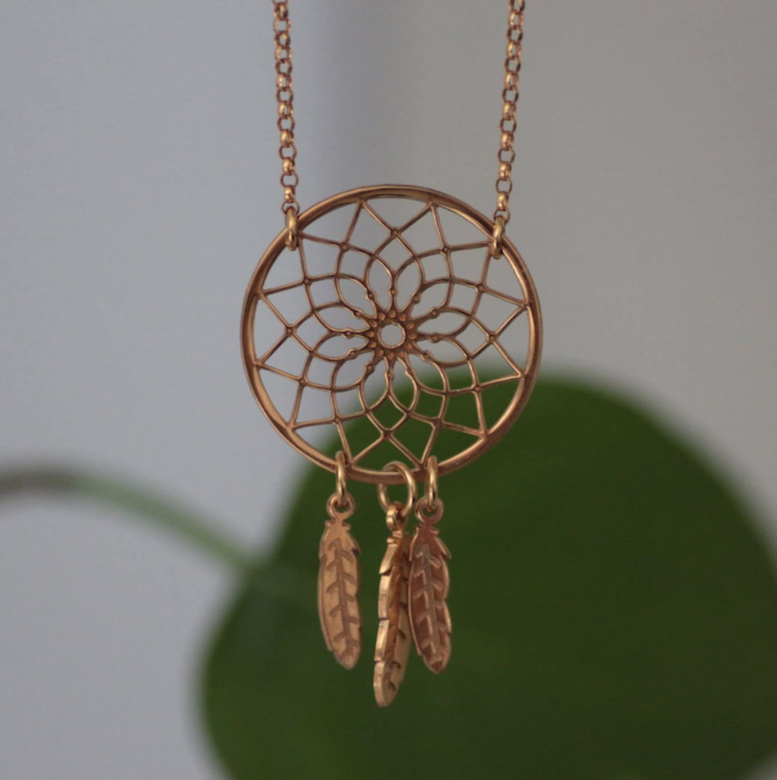 Dreamcatcher Necklace Gold Silver Authentic Necklace Gift - Etsy