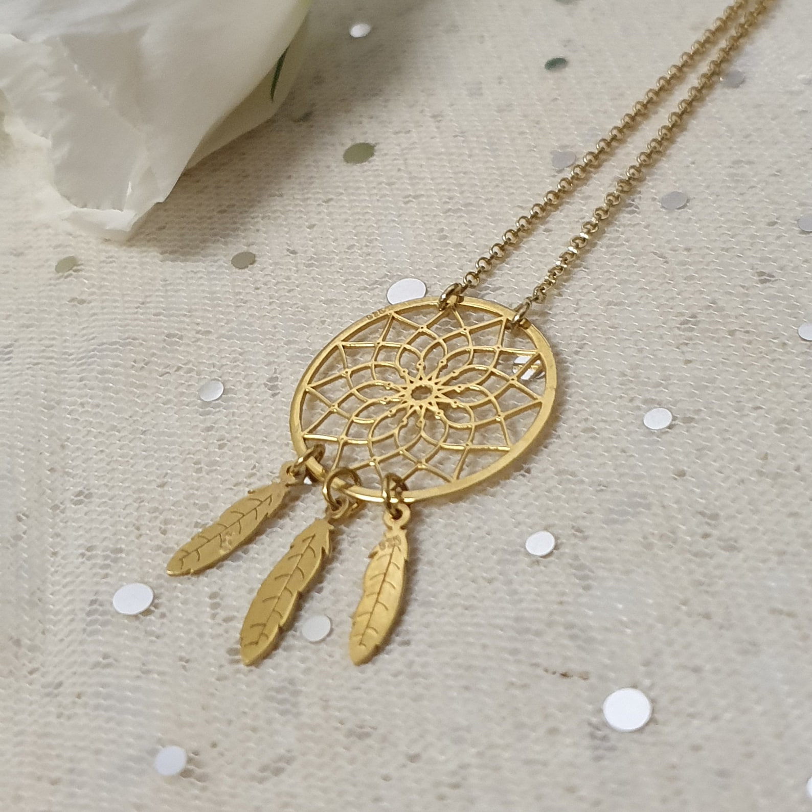 Dream Catcher Necklace Sterling Silver Women Luck Necklace - Etsy