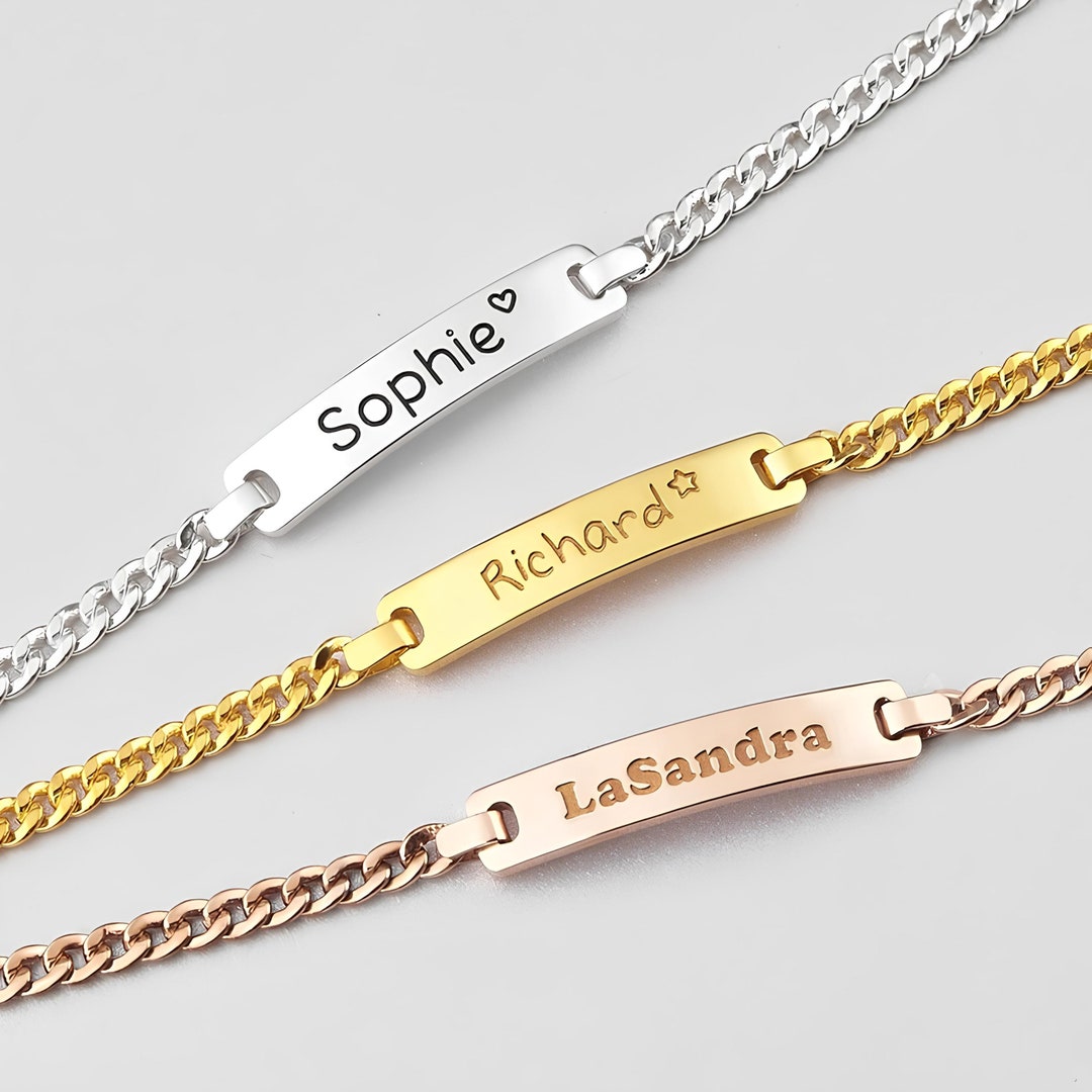 Id Bracelet: Engraved Bracelet for Kids and Adults, Kids Bracelets ...