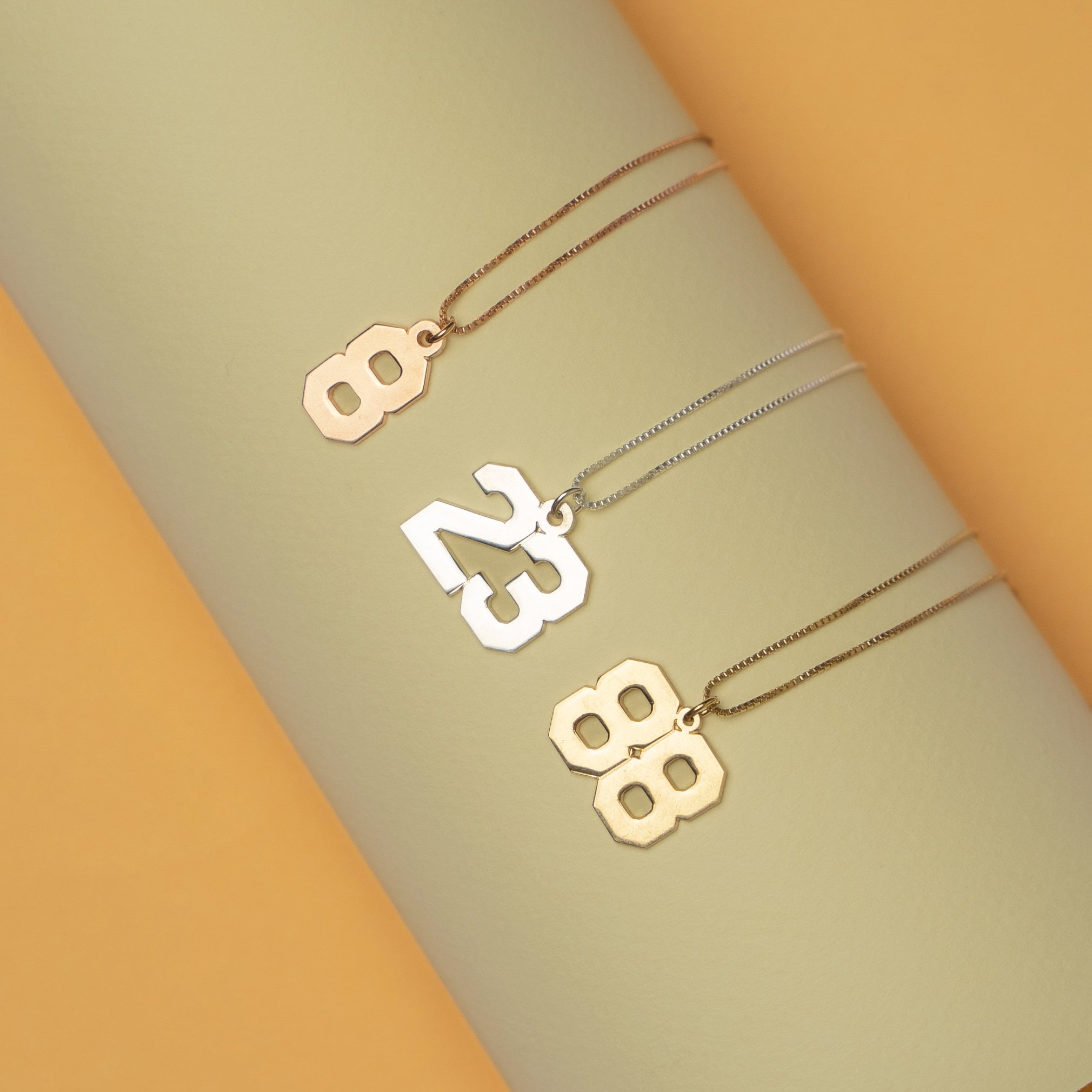 Number Necklaces Sports Number Necklace Baseball Number - Etsy