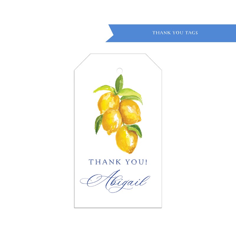 Lemon Theme Favor Tags - Etsy