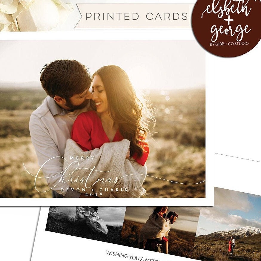 Holiday Photo Card, Printed Cards, Christmas Photos, Photocard, Minimal ...