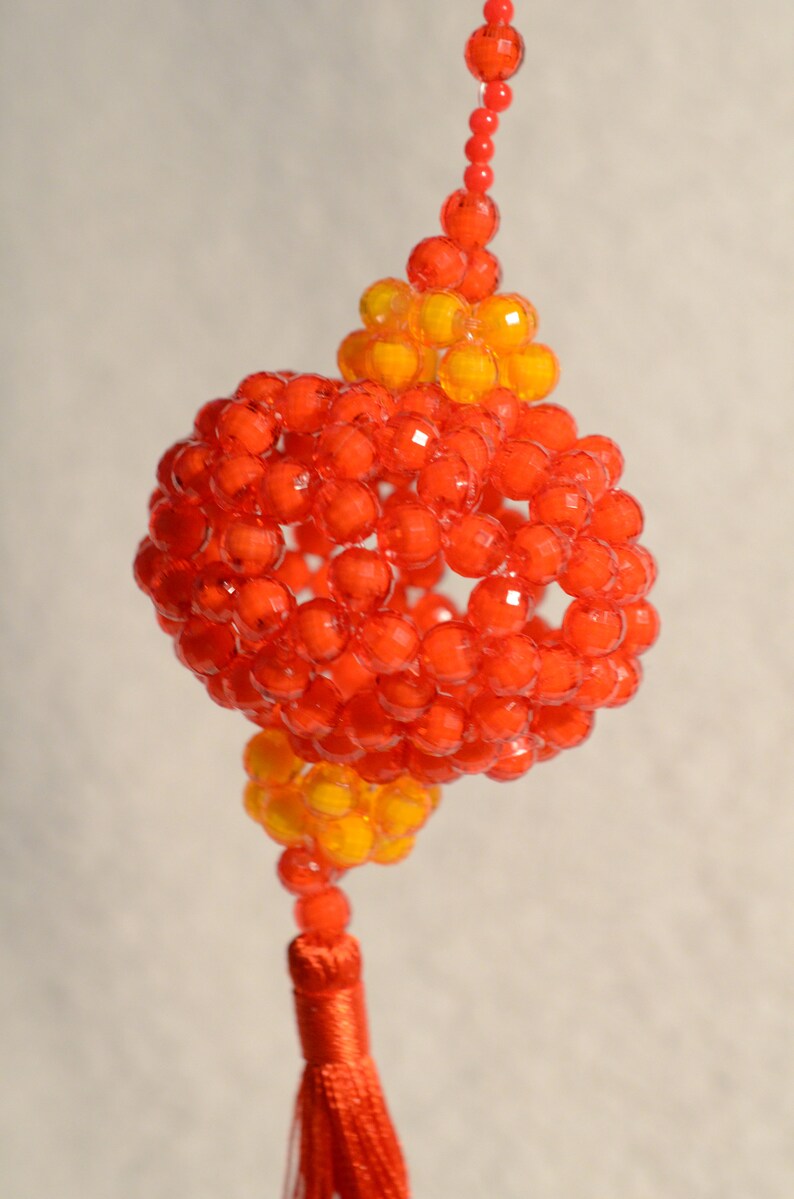 3D Beaded Chinese Lantern, Beaded Lantern, Hanging Lantern, Decor - Etsy