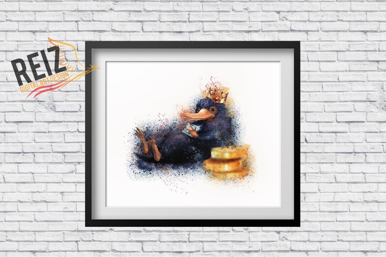 Niffler Fantastic Beast INSTANT DOWNLOAD Print Art, Watercolor ...