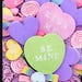 Valentine Candy Heart Wreath, Pastel Conversation Hearts Door Wreath ...