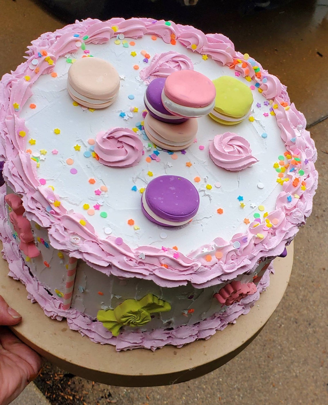 Fake cake centerpiece fake bake cake fake deserts Table top | Etsy