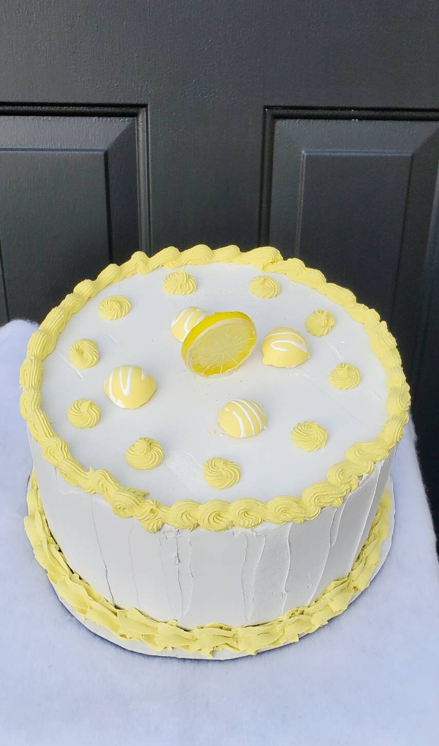 Fake Lemon Cake Centerpiece, Fake Bake Cake, Fake Deserts, Table Top ...
