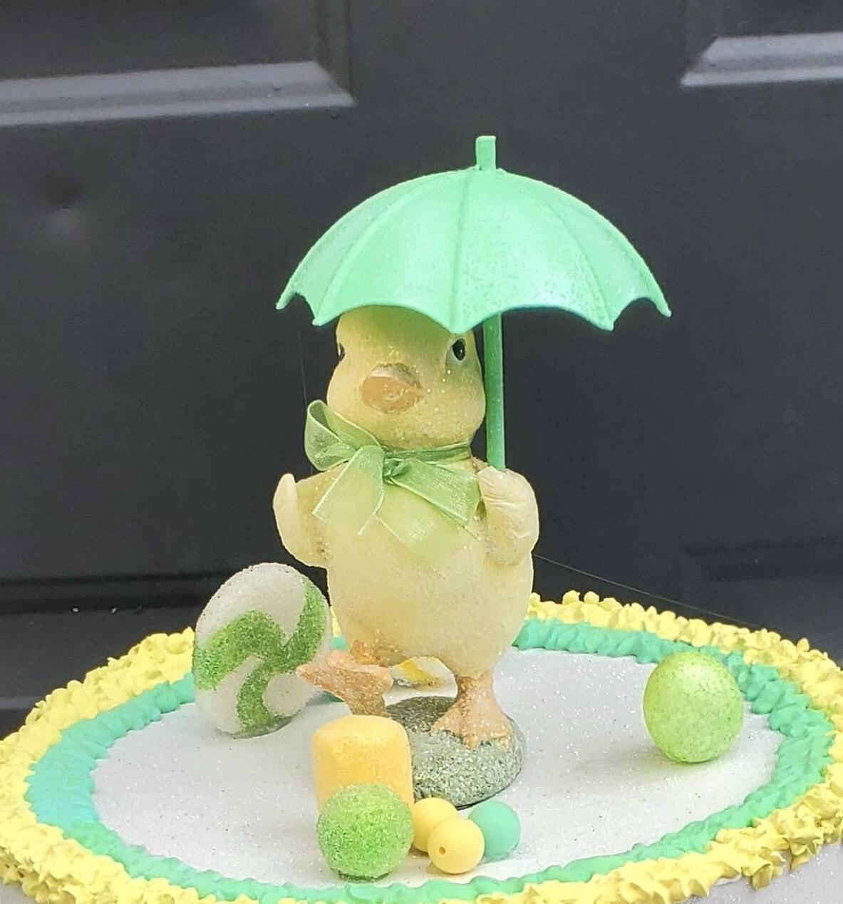 Easter Fake Cake, Spring Duck Centerpiece, Decorative Faux Cake, Pastel ...