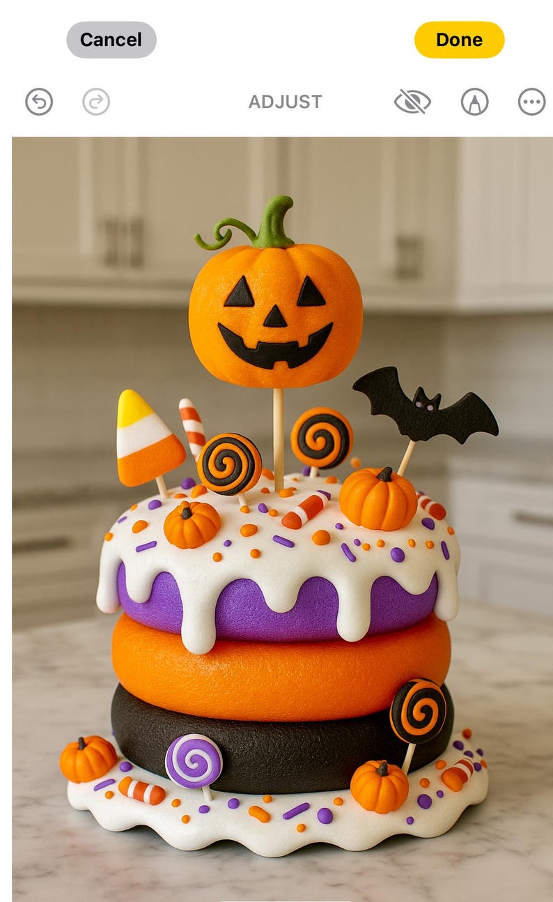 Handmade Halloween Faux Cake: 3-tier Spooky Candy Decor - Etsy