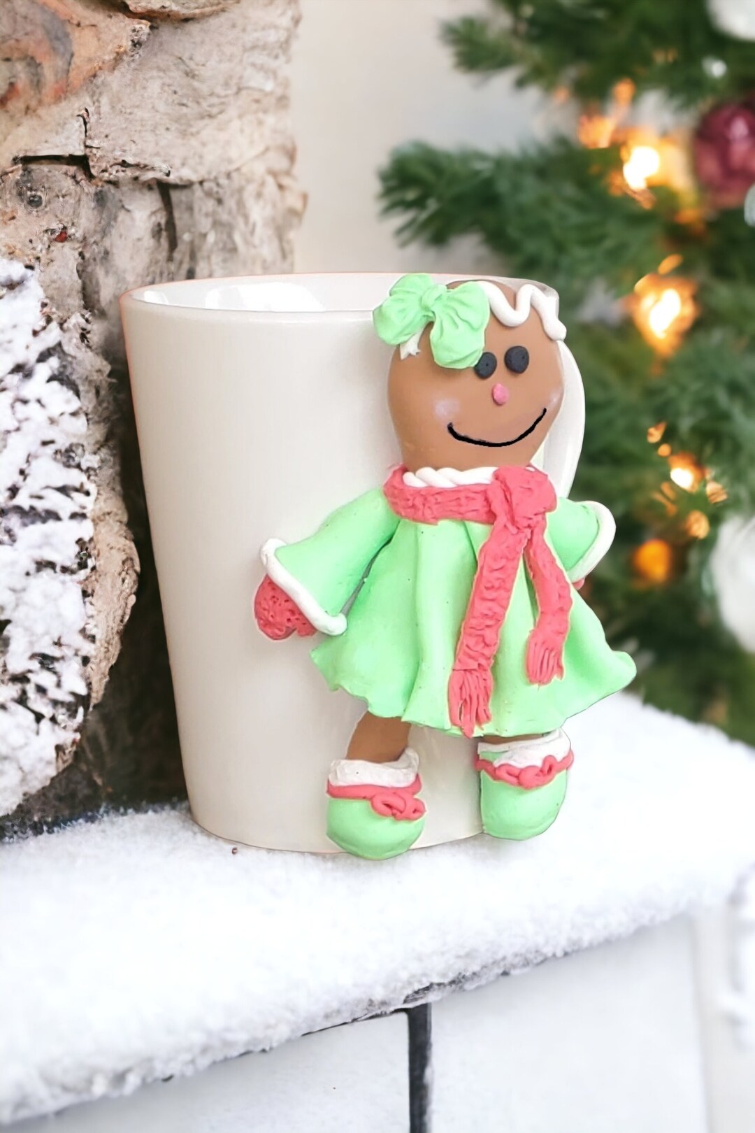 Decorated Coffee Mug Christmas Gift Gingerbread Man Cup - Etsy
