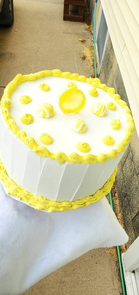 Fake Lemon Cake Centerpiece, Fake Bake Cake, Fake Deserts, Table Top ...