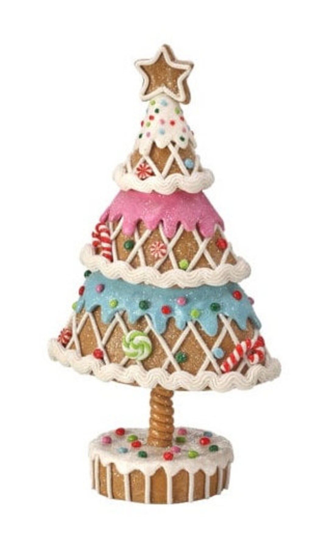 13 Clay Dough Gingerbread Ice Cream Cone Candy Tree, Wreath Attachment ...