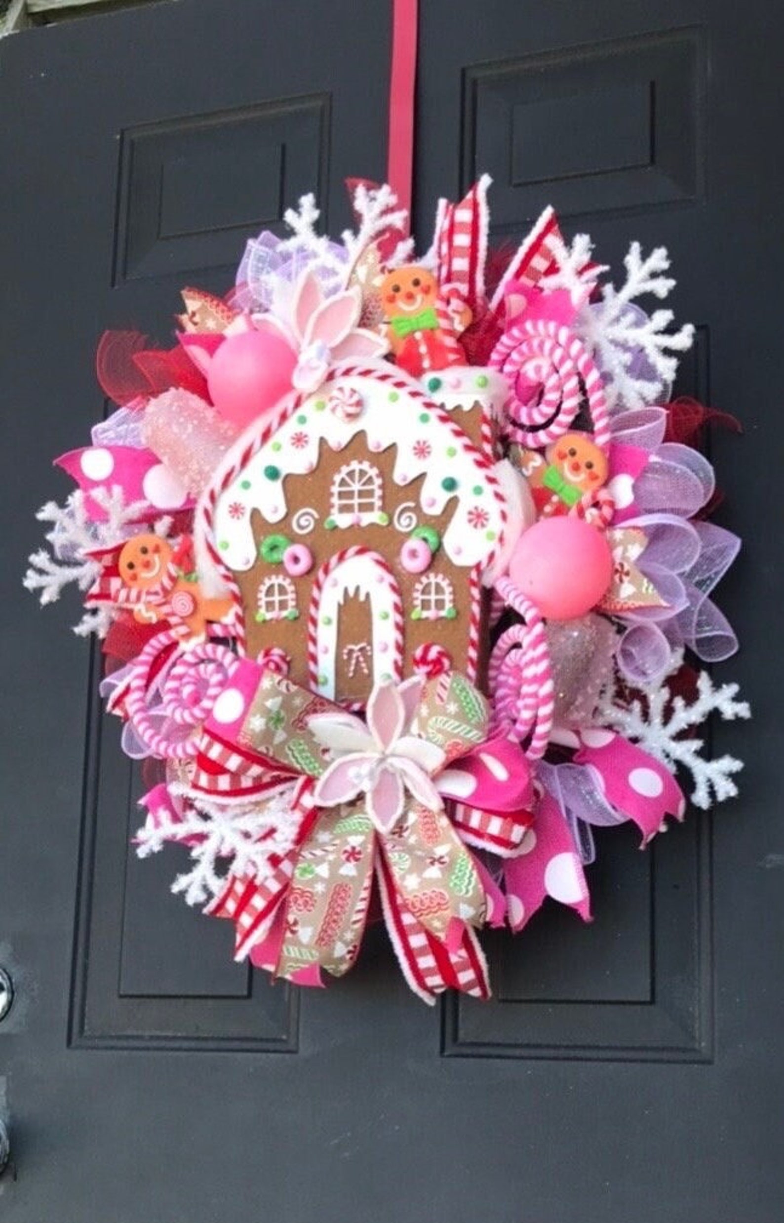 Gingerbread Christmas Wreath, Holiday Home Decor (24-26 Inch) - Etsy