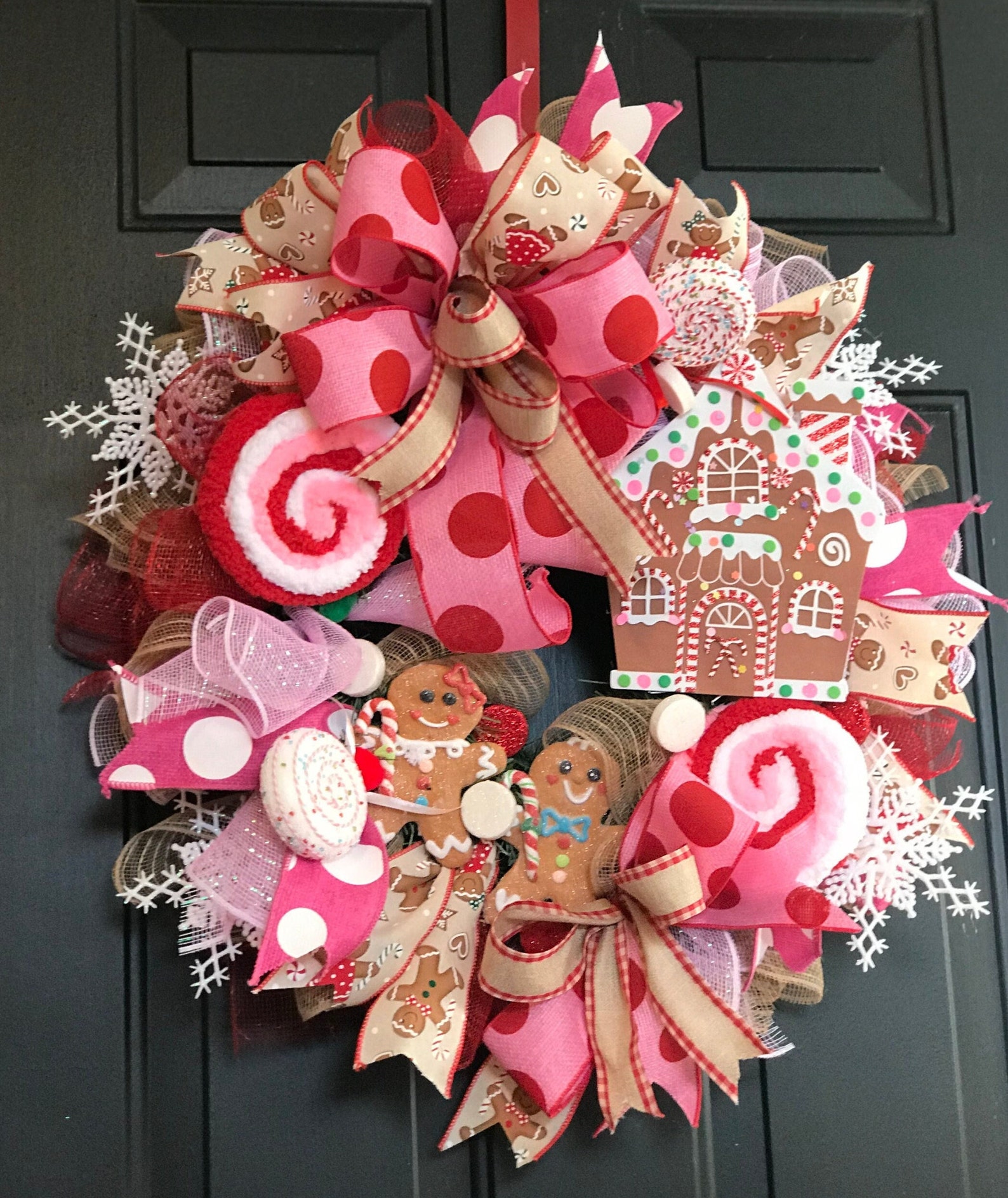 Sparkling Fun Wreath Gingerbread Man Wreath Gingerbread | Etsy