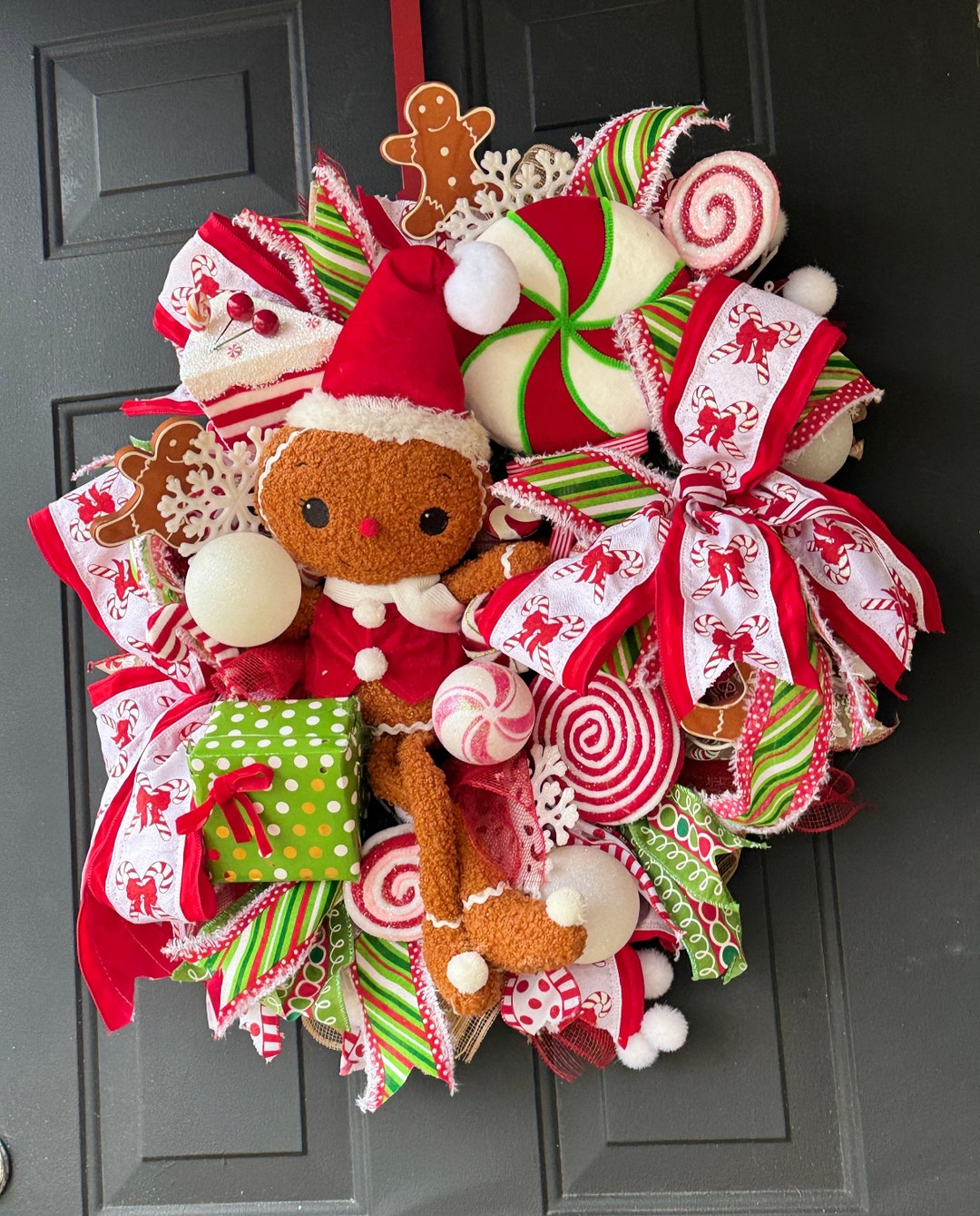 Sparkling Fun Wreath Gingerbread Man Wreath Gingerbread - Etsy