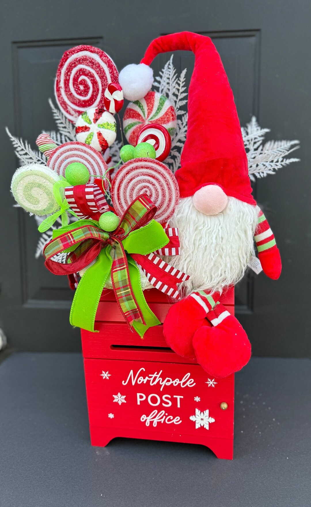 Gingerbread Mailbox Christmas Centerpiece, Christmas Centerpiece ...