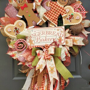 Gingerbread Wreath, Gingerbread Man Wreath, Front Door Wreath ...