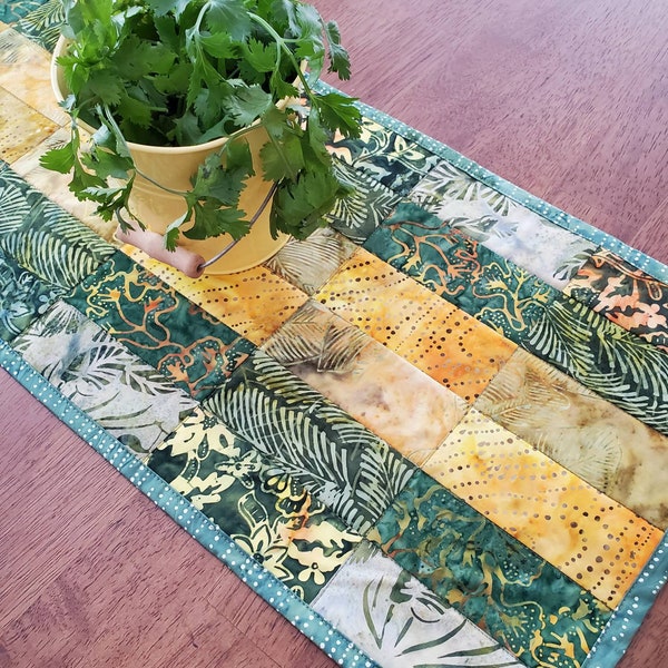 Quilted Batik Table Runner - Etsy