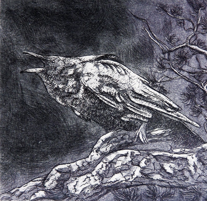 Crow Artwork Affordable Wall Decor Wildlife Art Crow Prints Limited ...