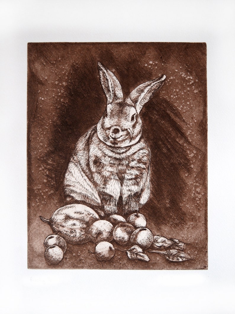 Wild Bunny Art Rabbit Print Limited Edition Signed Hand - Etsy