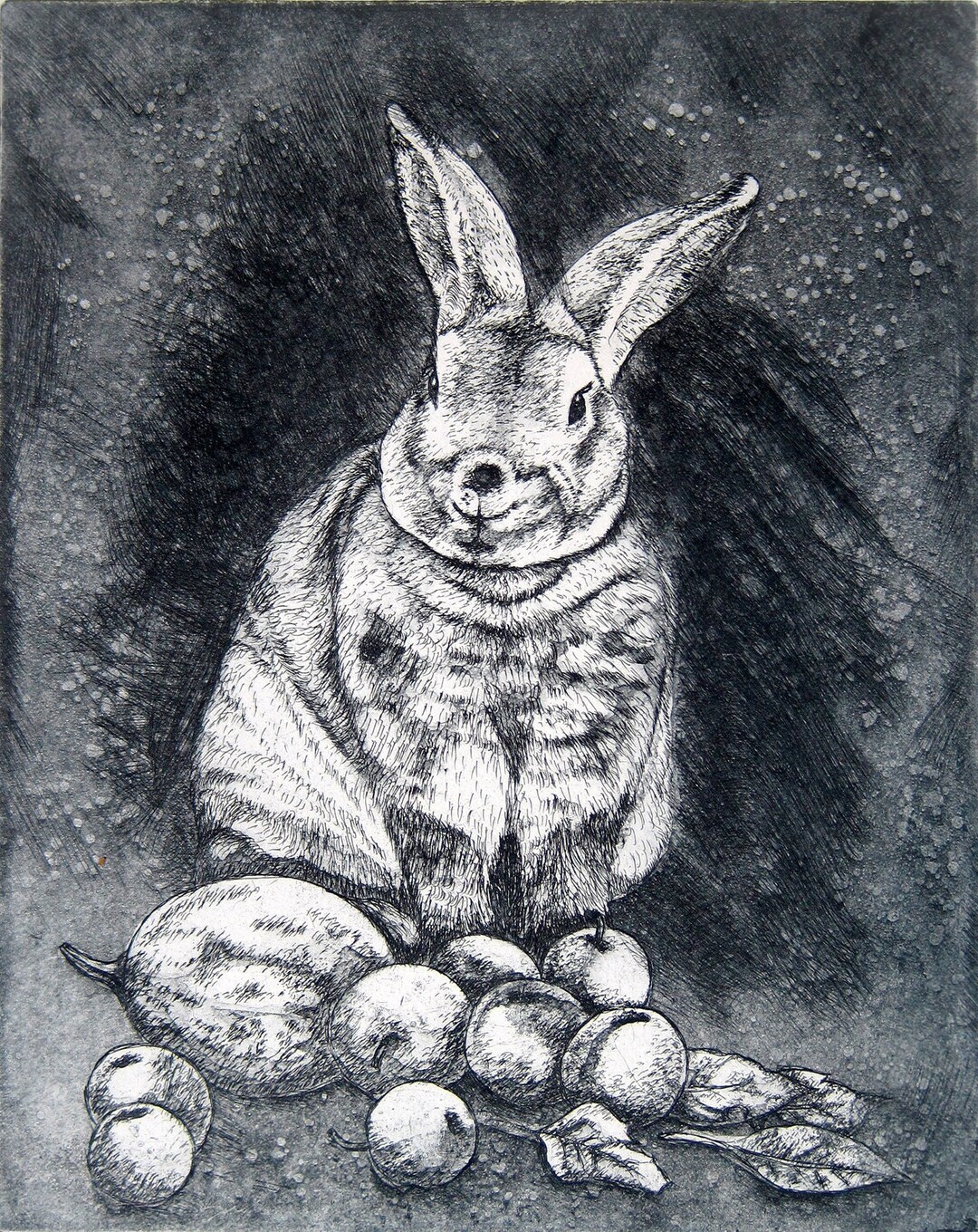 Wild Rabbit Art Rabbit Print Limited Edition Signed Hand Printed ...