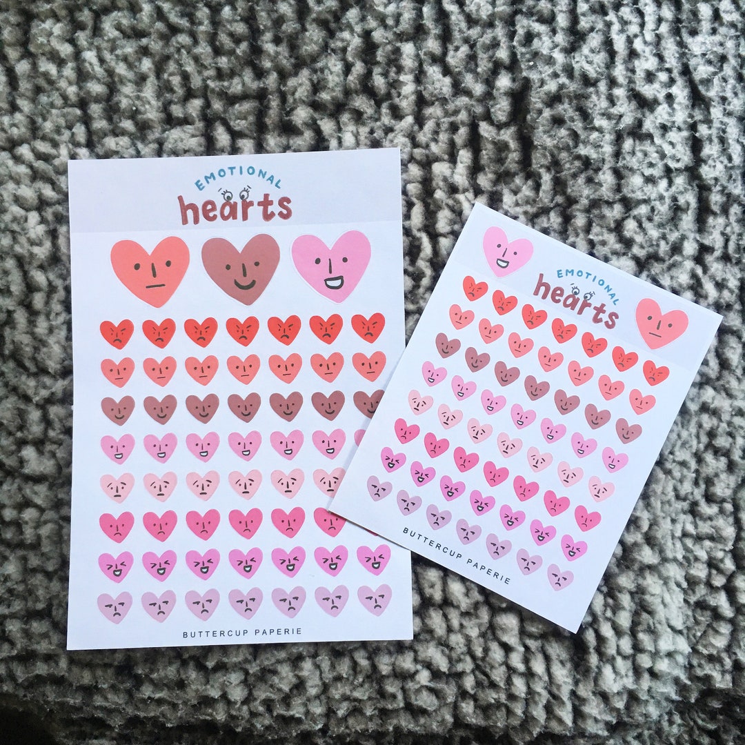 Planner Stickers : Heart Emotion for Erin Condren Life Journal ...