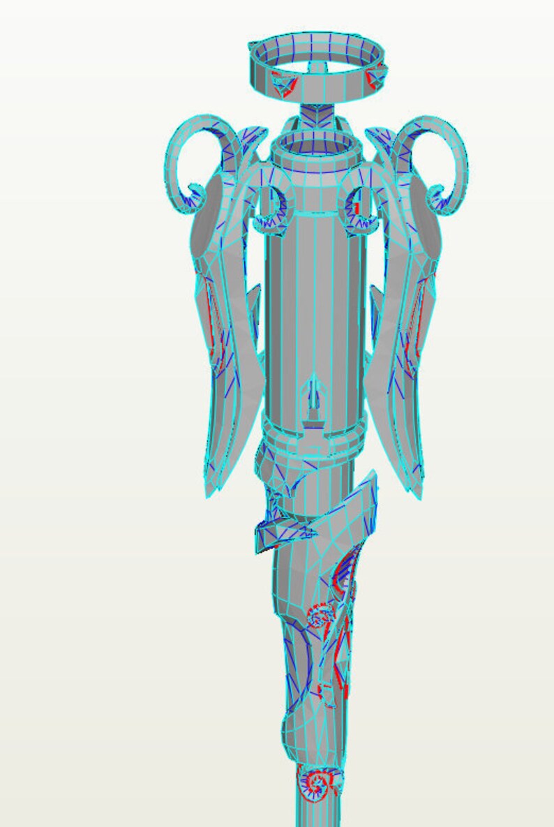 Mercy Pink Staff 3D Model Pepakura and 3D Print - Etsy