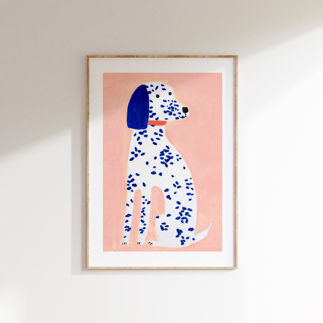 Dalmation Art Print / Spotted Dog Print / Nursery Dog Print / Cute Dog ...