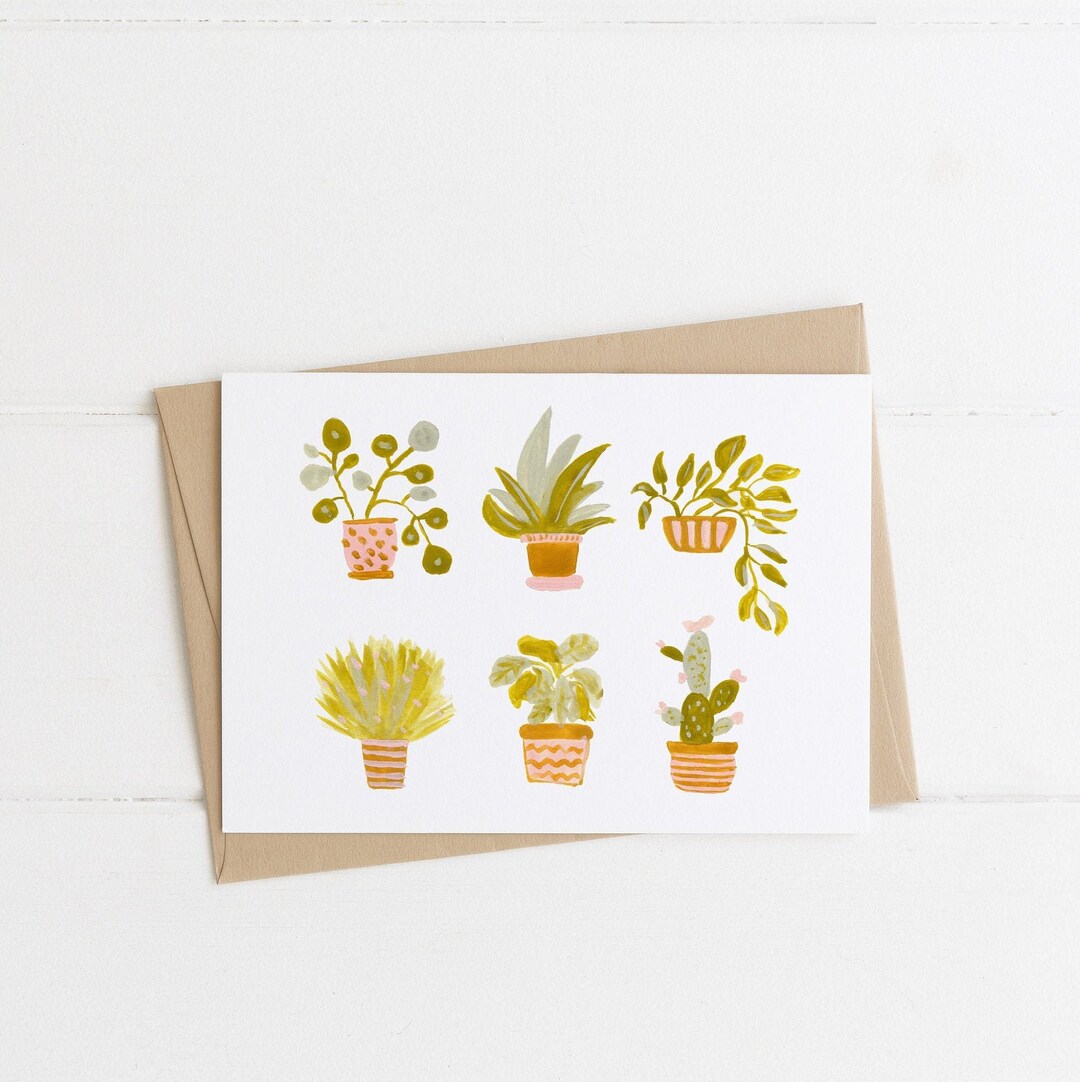 Plant Card / Plant Lover Card/ Plant Stationery - Etsy