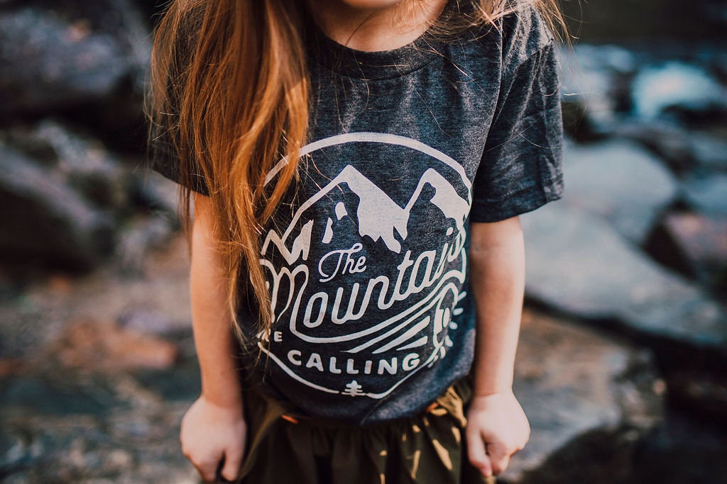 Kids and Toddler Shirt the Mountains Are Calling Tshirt Youth Mountain Shirt Tee Etsy