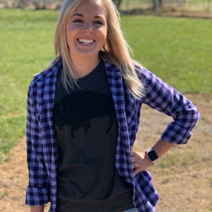 Bison Shirt, Outdoors Shirt, Boho Shirt, the Great Outdoors, Wild Bison ...