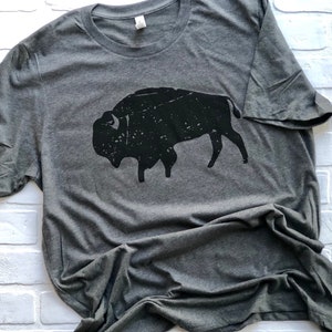 Bison Shirt, Outdoors Shirt, Boho Shirt, the Great Outdoors, Wild Bison ...
