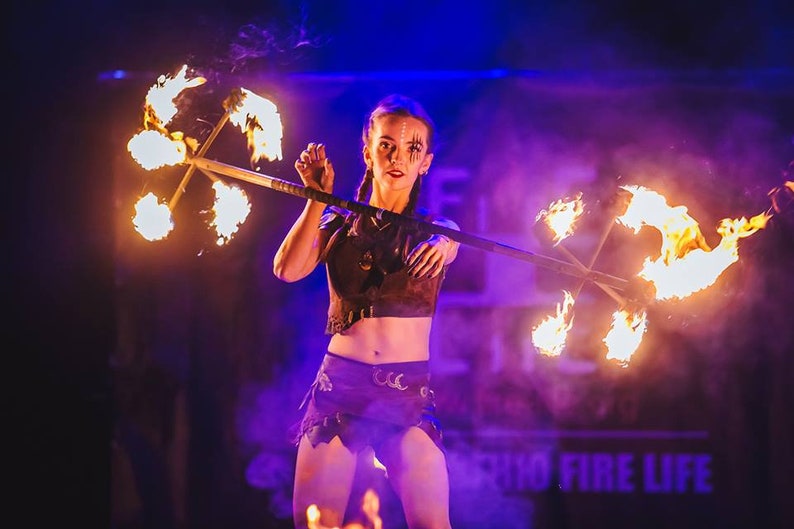 Set Fire Dragon Staff and Practice Dragon Staff | Etsy