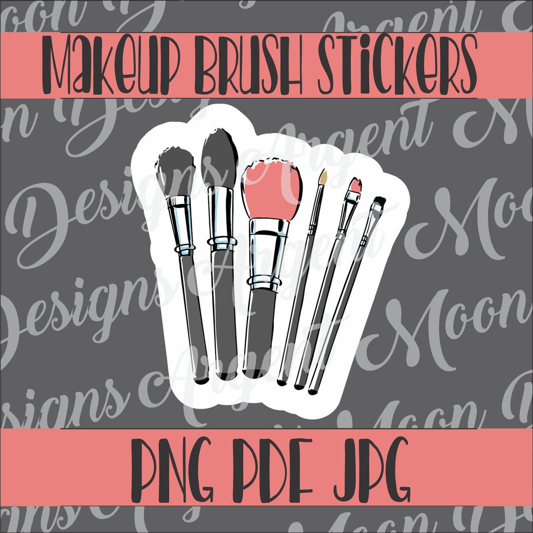 Makeup Brush Sticker Digital File, Planner Stickers, Print and Cut ...