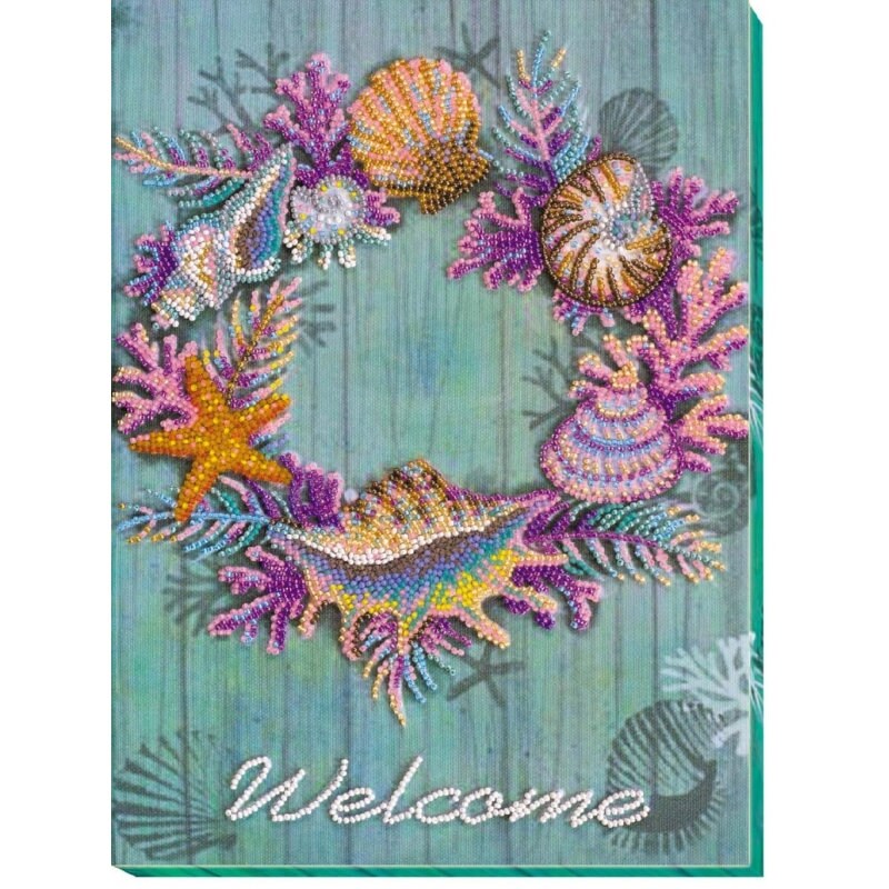 Bead Embroidery Kit Wreath of Shells Sea Shell Needlework - Etsy