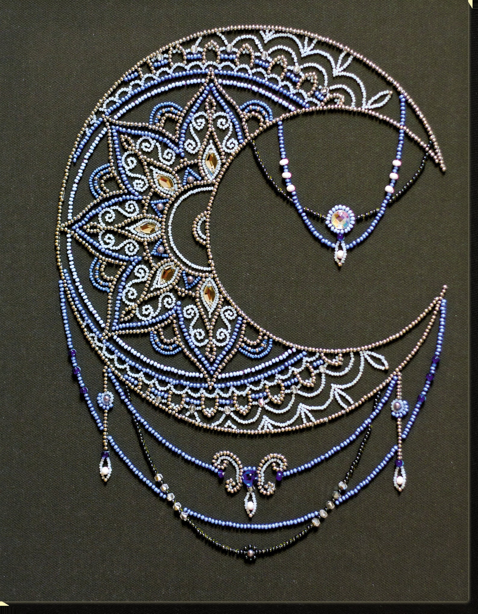 Bead Embroidery Kit: Moon Pattern, Abrisart Needlework - Etsy