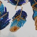 Bead Embroidery Kit Indigo Feathers Native Motive Bead Embroidery ...
