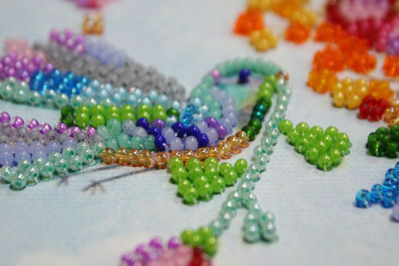 Colorful Hot Air Balloon Beading Kit Bunch of Wildflowers | Etsy