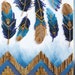 Bead Embroidery Kit: Indigo Feathers, Native Boho Needlework - Etsy