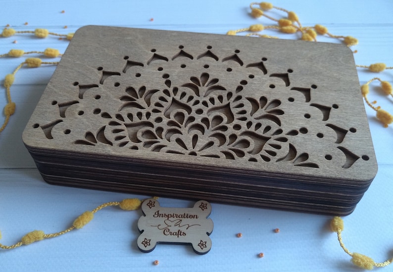 Wood Bead Organizer Box With Wooden Lid Beadwork Accessory | Etsy