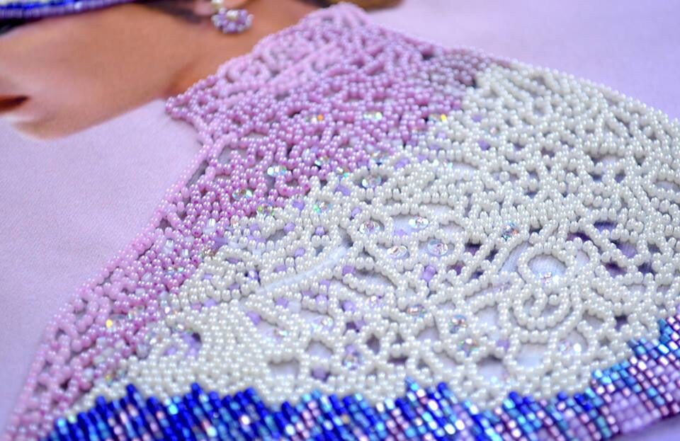 Bead embroidery kit Lace Lady flower embroidery kit rose | Etsy