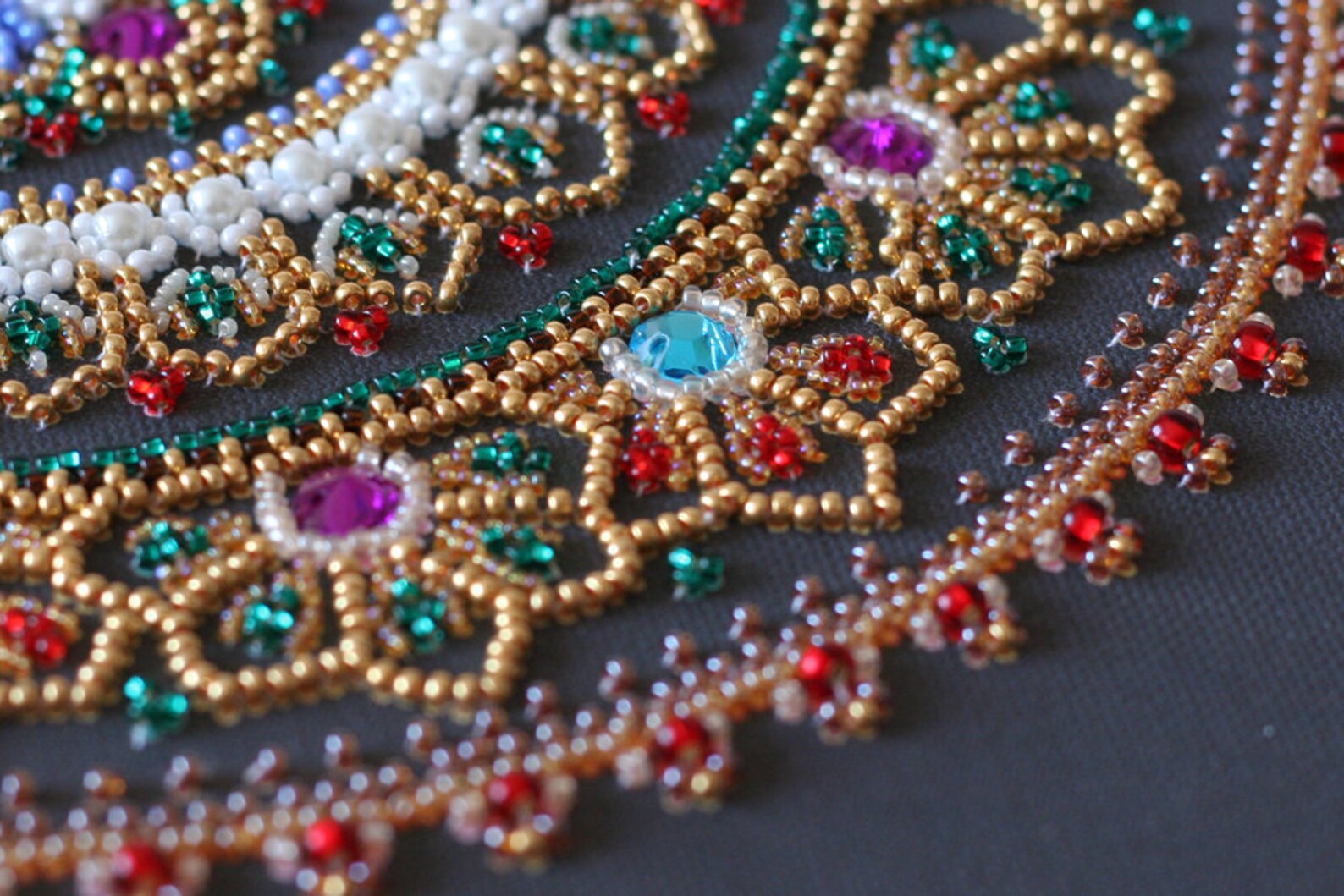 Bead Embroidery Kit Mandala Needlework Kit Mandala Wall Art - Etsy