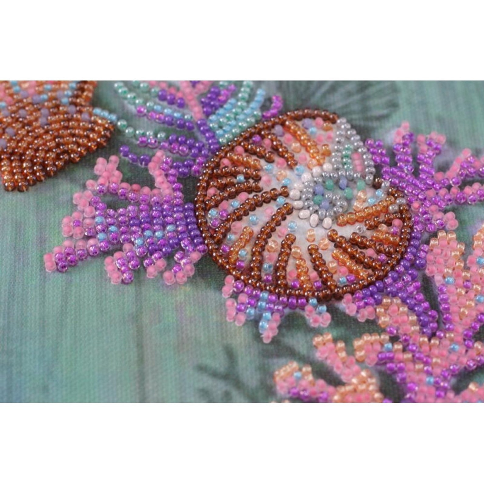 Bead Embroidery Kit Wreath of Shells Sea Shell Needlework - Etsy