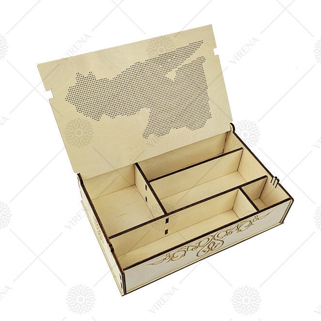 Wood stash Box Handmade wooden jewelry box with bead | Etsy