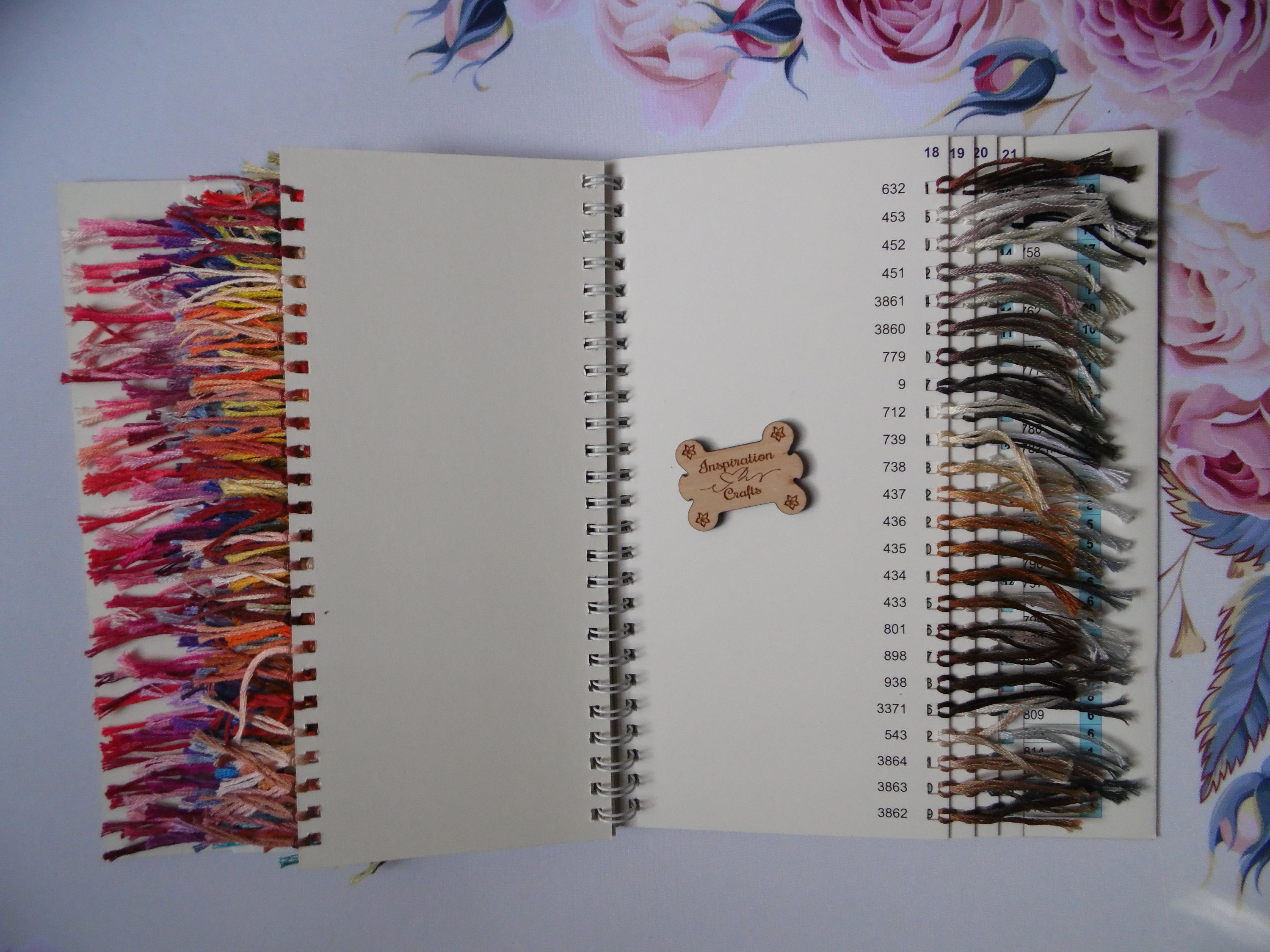 DMC Color Chart with Real Floss for Cross Stitch DMC samples | Etsy