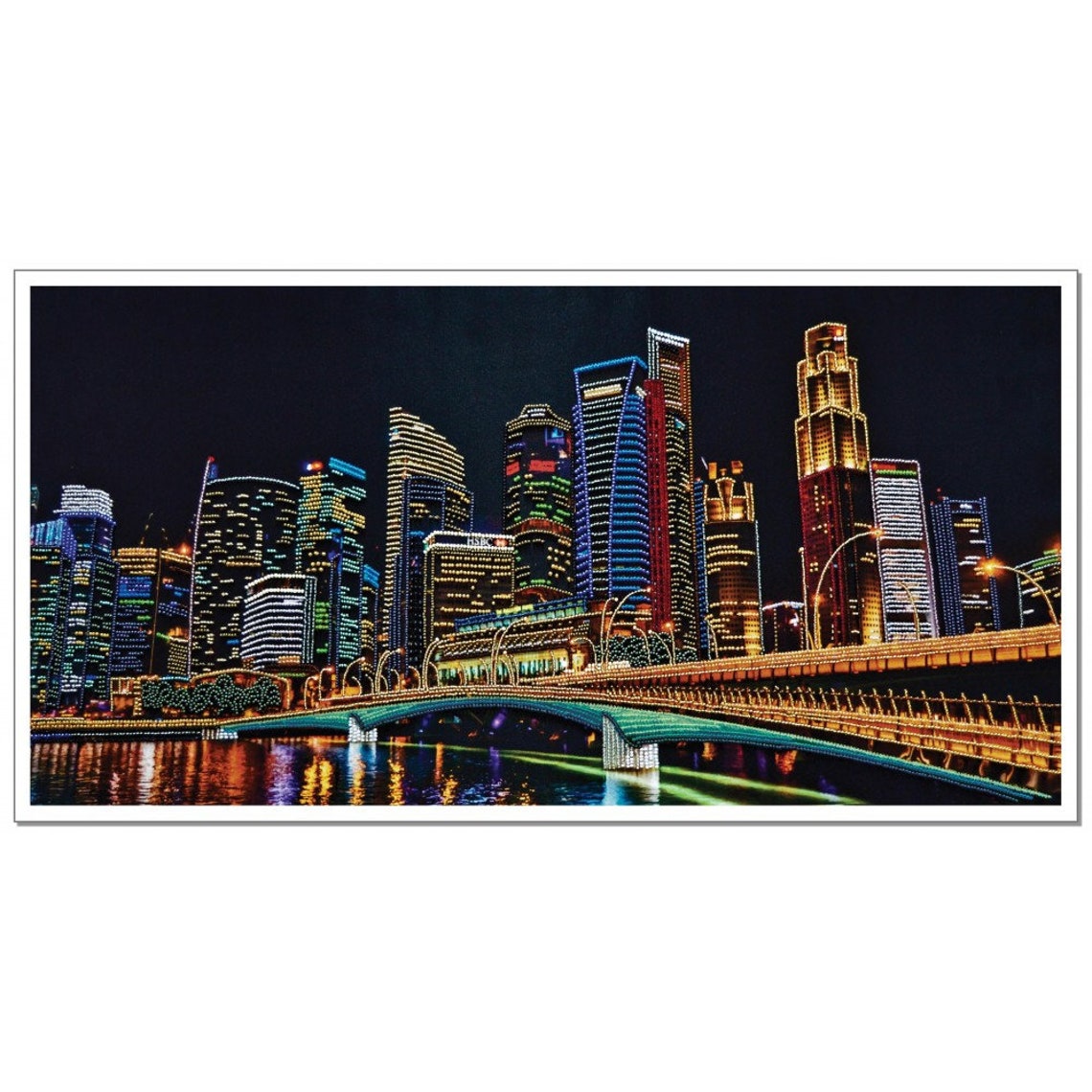 Bead Embroidery Kit Night City Cityscape Embroidery City | Etsy