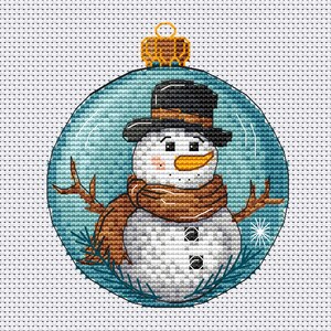 PDF Сross Stitch Pattern Snowman Embroidery Pattern, Counted Cross ...